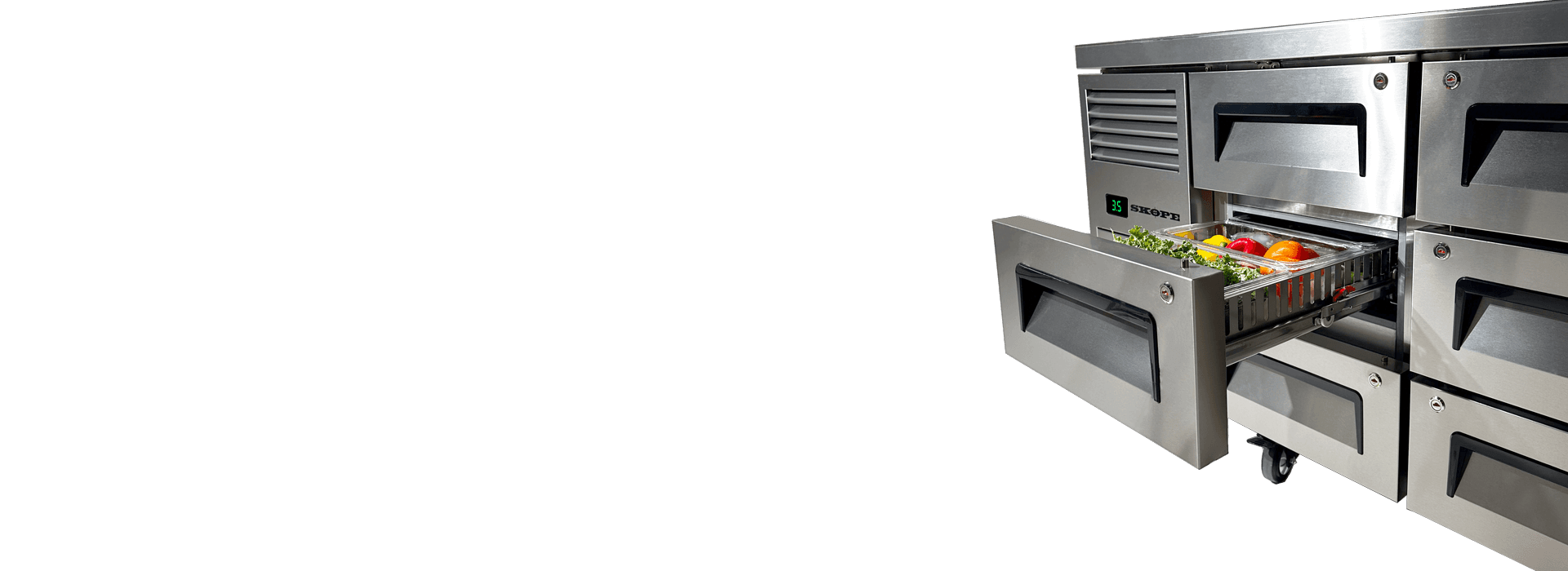 ReFlex 1 Solid Door Underbench Fridge | SKOPE